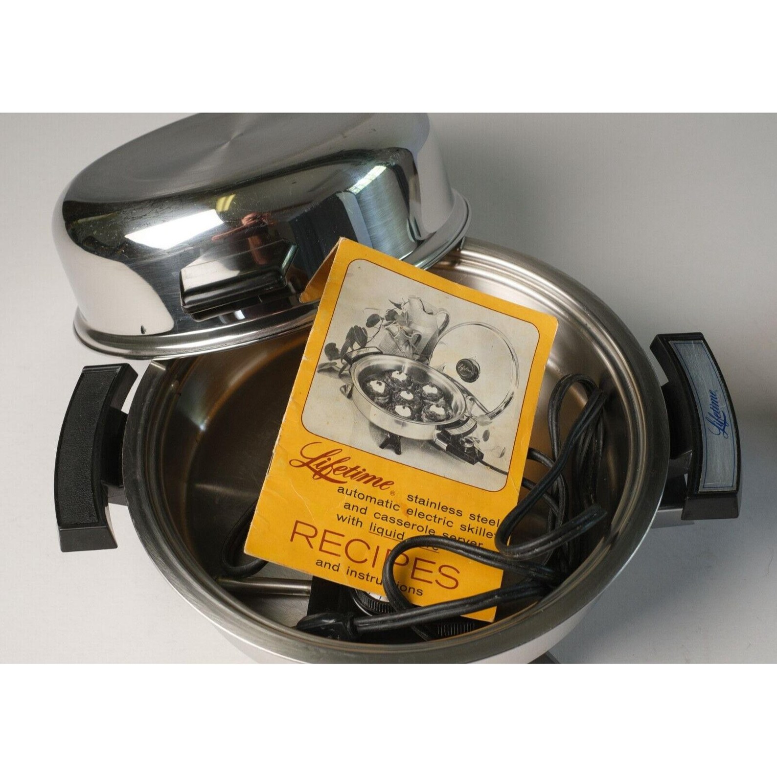 LIFETIME COOKWARE Electric Skillet Stainless 11 7906 Liquid Core ...