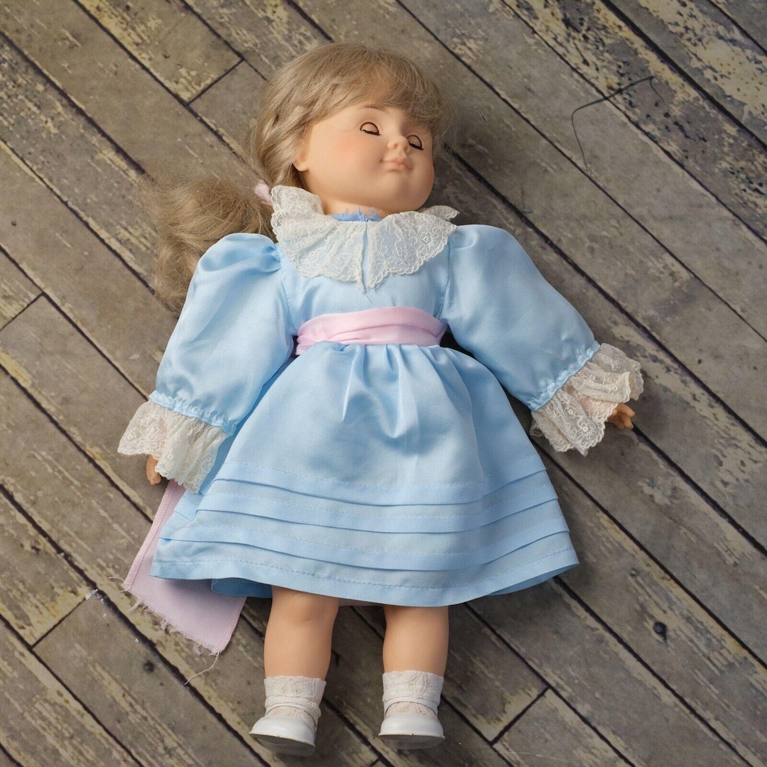 ENGEL PUPPE Frederica Doll German 18" Light Brownish Blonde Hair Blue ...