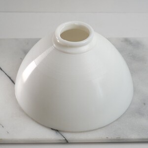 MILK GLASS Stiffel or Torchiere Lamp Shade Diffuser 3 Fitter and 10 ...