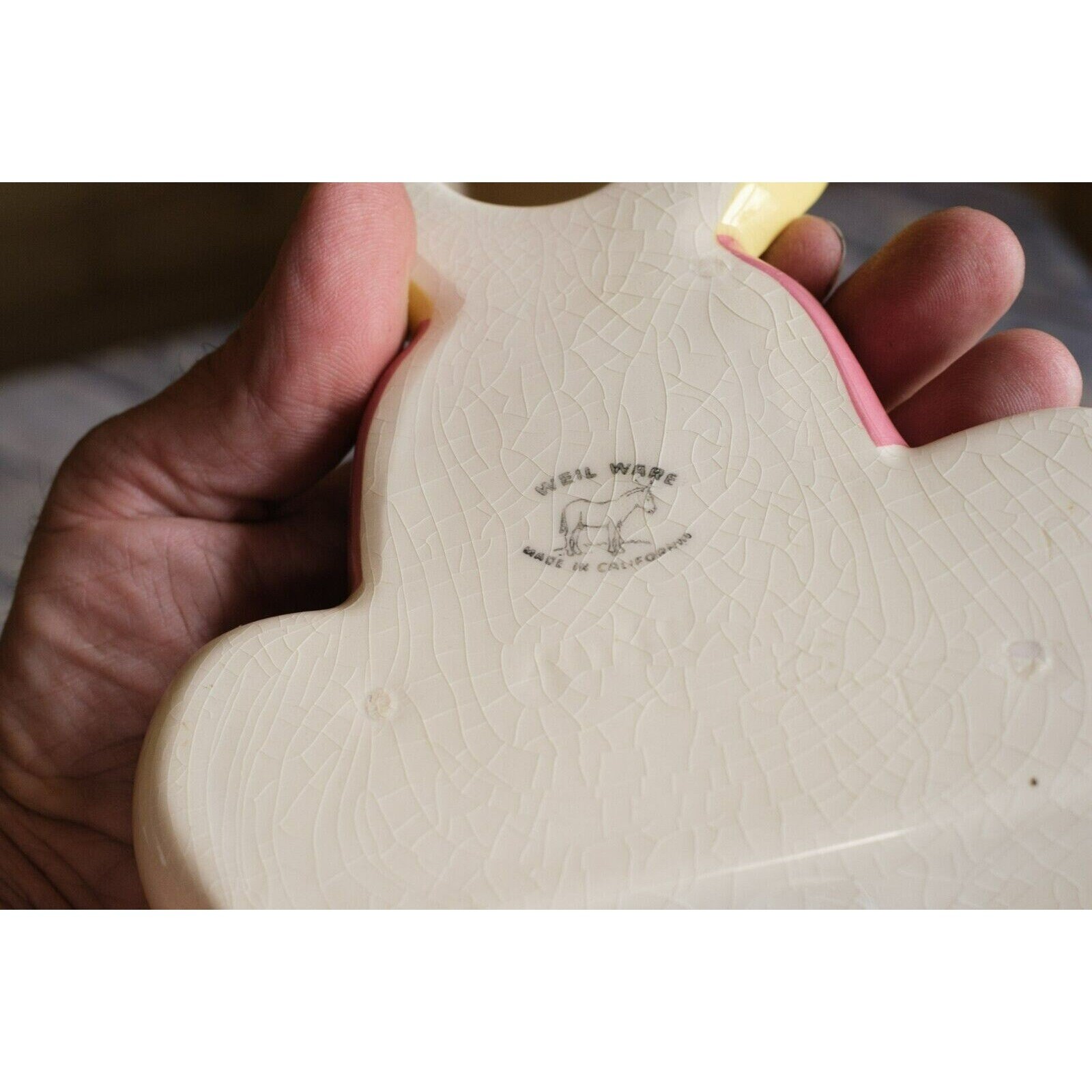 Vintage WEIL WARE California Art Pottery Asian Girl Wall Pocket Planter ...