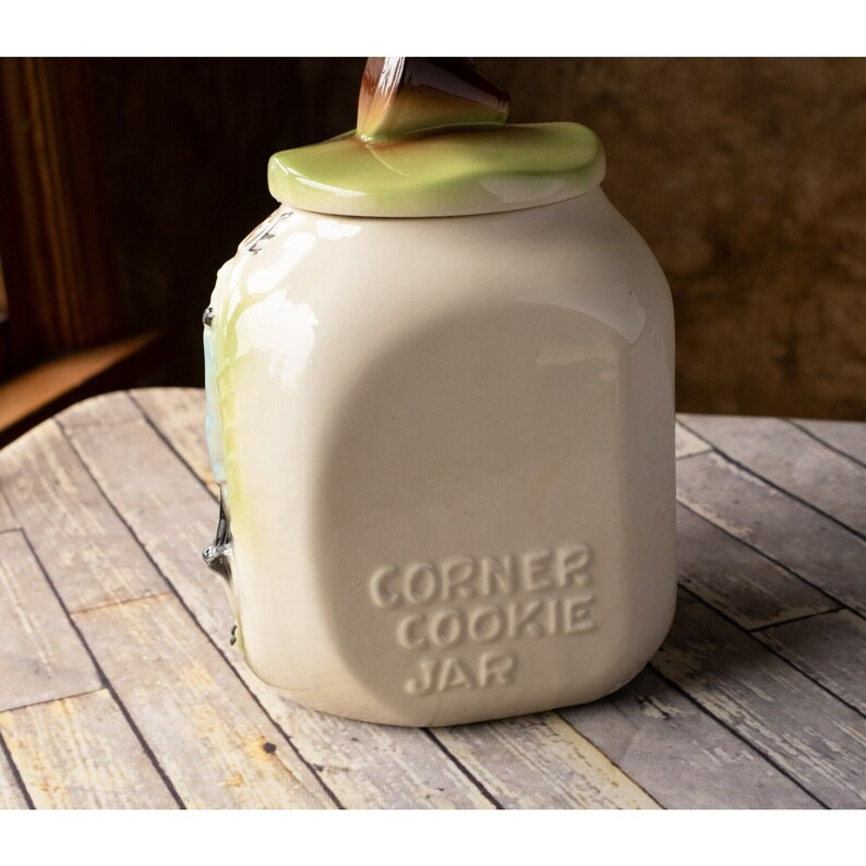 Vintage AMERICAN BISQUE Cheerleader Themed Corner Cookie Jar 10 Inches ...