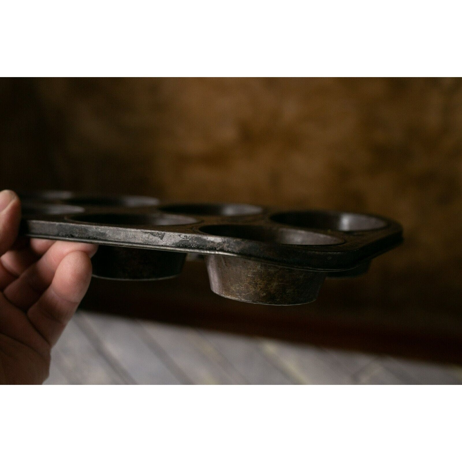 Vintage EKCO OVENEX X80 Tin Waffle Pattern 8 Muffin Cornbread Cupcake ...