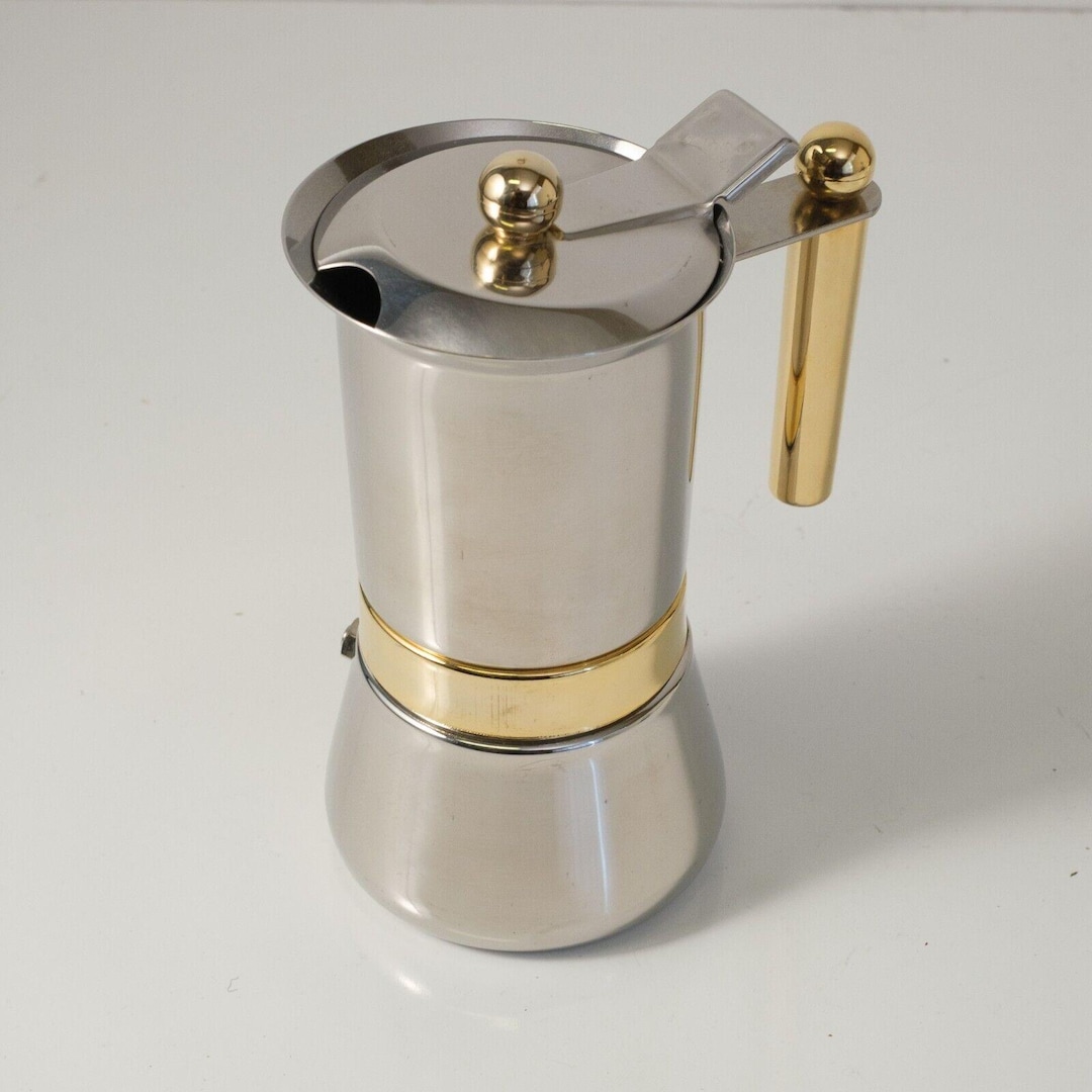 VEV VIGANO Inox 18/10 Stovetop Espresso Mocha Coffee Maker Pot 12 ...