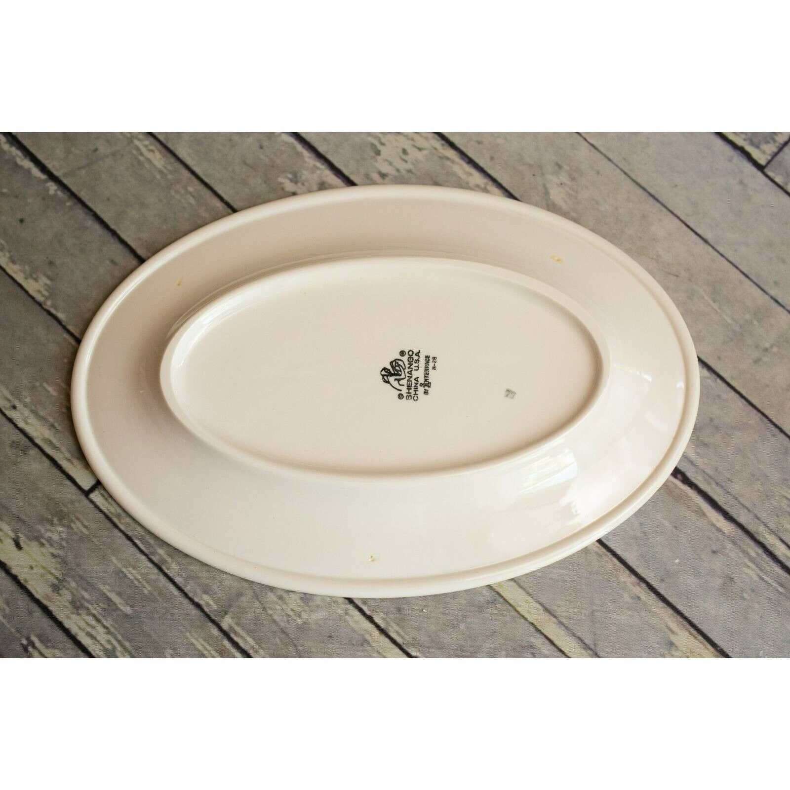 SHENANGO CHINA Restaurant Ware Serving Platter White & Green RARE Pattern 12.25" - Etsy