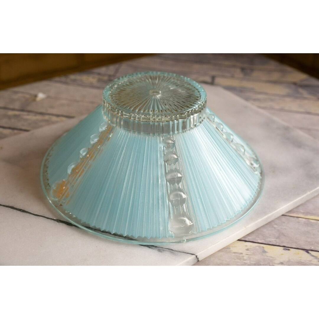 Vintage Blue Glass Ceiling Light Lamp Shade Art Deco Bubbles - Etsy