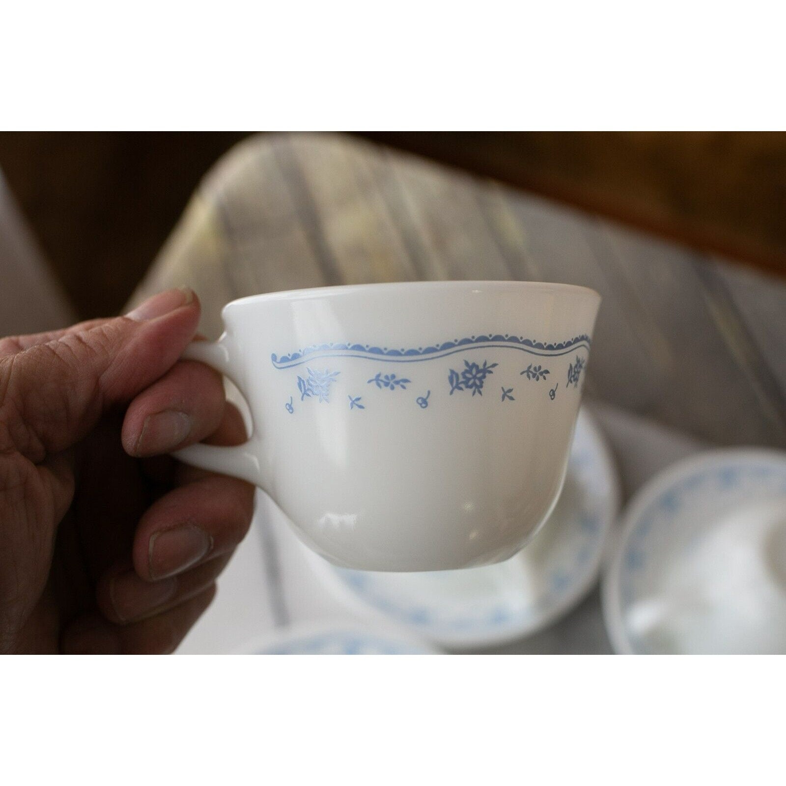 CORELLE by Corning Morning Blue Coffee Cups and Saucers 8 Pieces Total ...