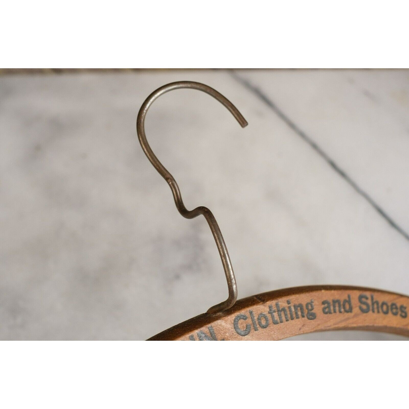 Vintage Wooden Advertising Coat Hanger BAKER & TOBIN Clothing and Shoes ...