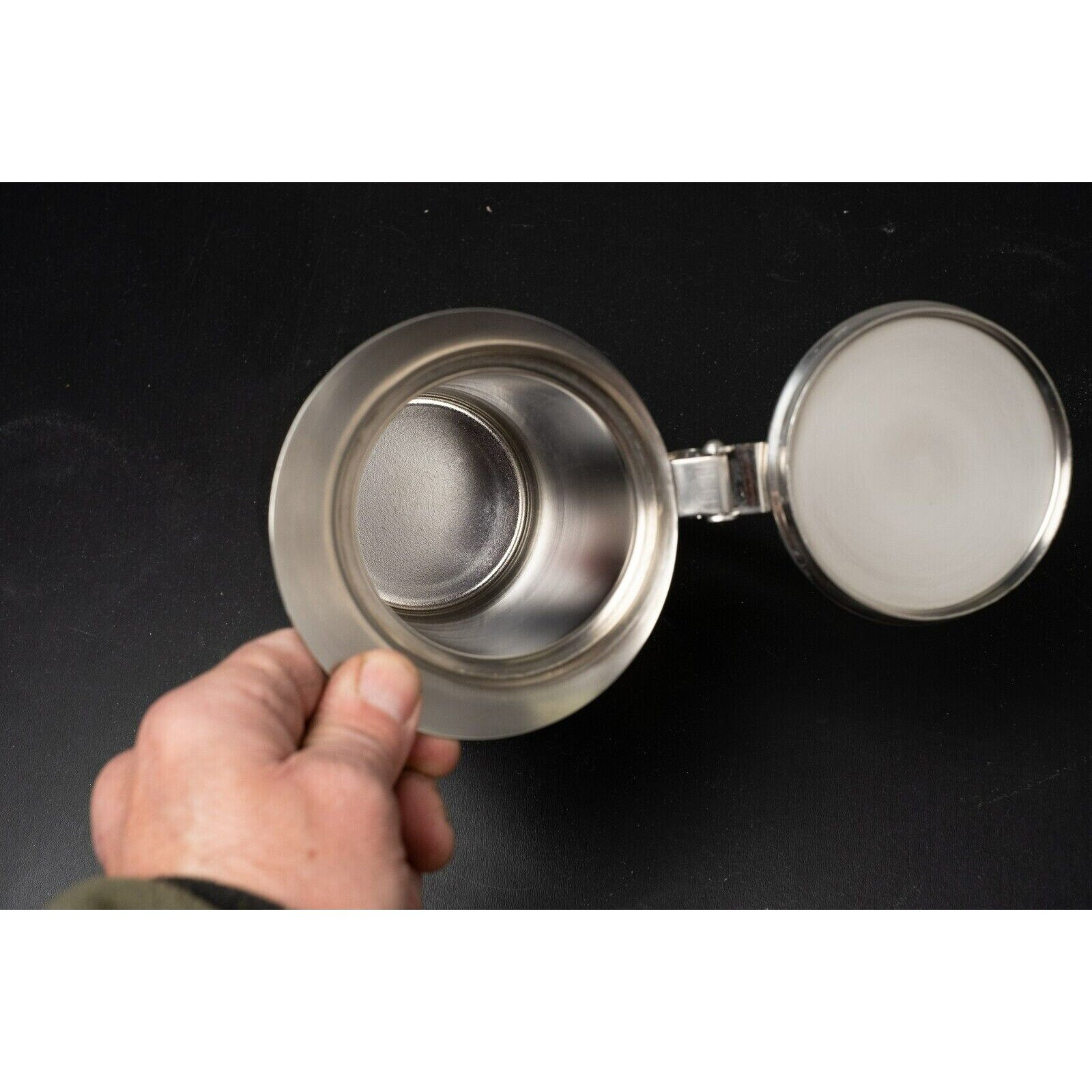 POLAR WARE USA Stainless Steel Insulated Cream Pitcher Hinged Lid 3-76 ...