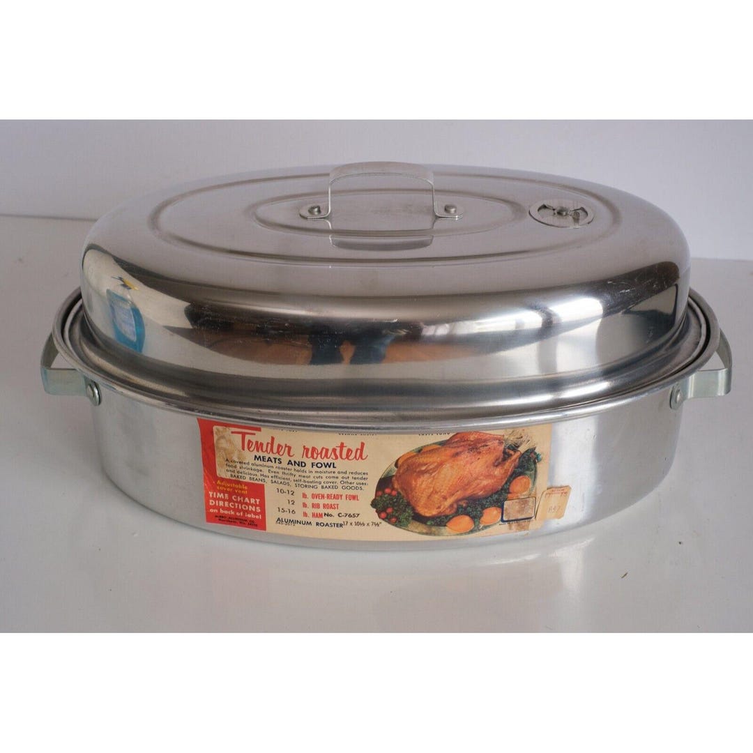 COMET Aluminum Turkey Roasting Pan #7657 17" by 10.5" by 7.5" NOS ...