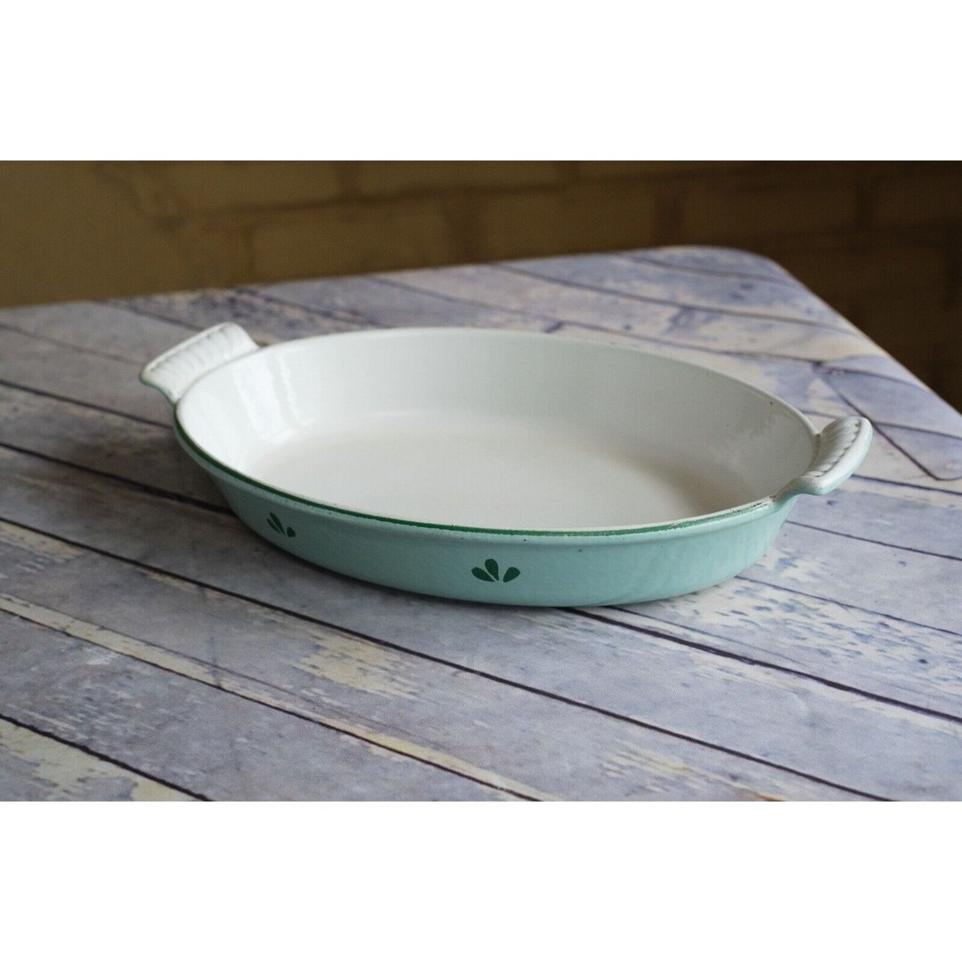 Vintage DESCOWARE Holland Cast Iron Enamelware #26 Oval Casserole ...