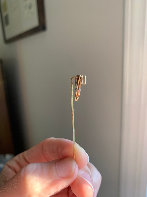 14k Gold Amethyst Purple Victorian Triangular Antique… - Gem