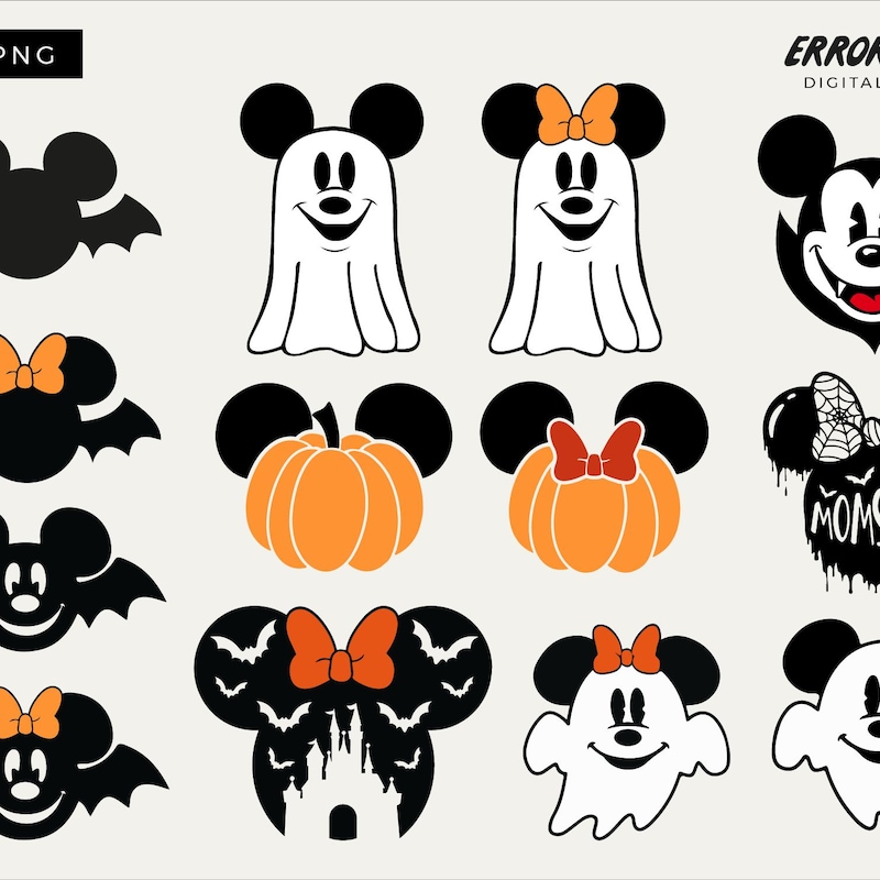 Cute Mickey Mouse Ghost - Etsy UK