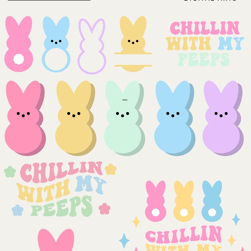 Peeps Clipart - Etsy