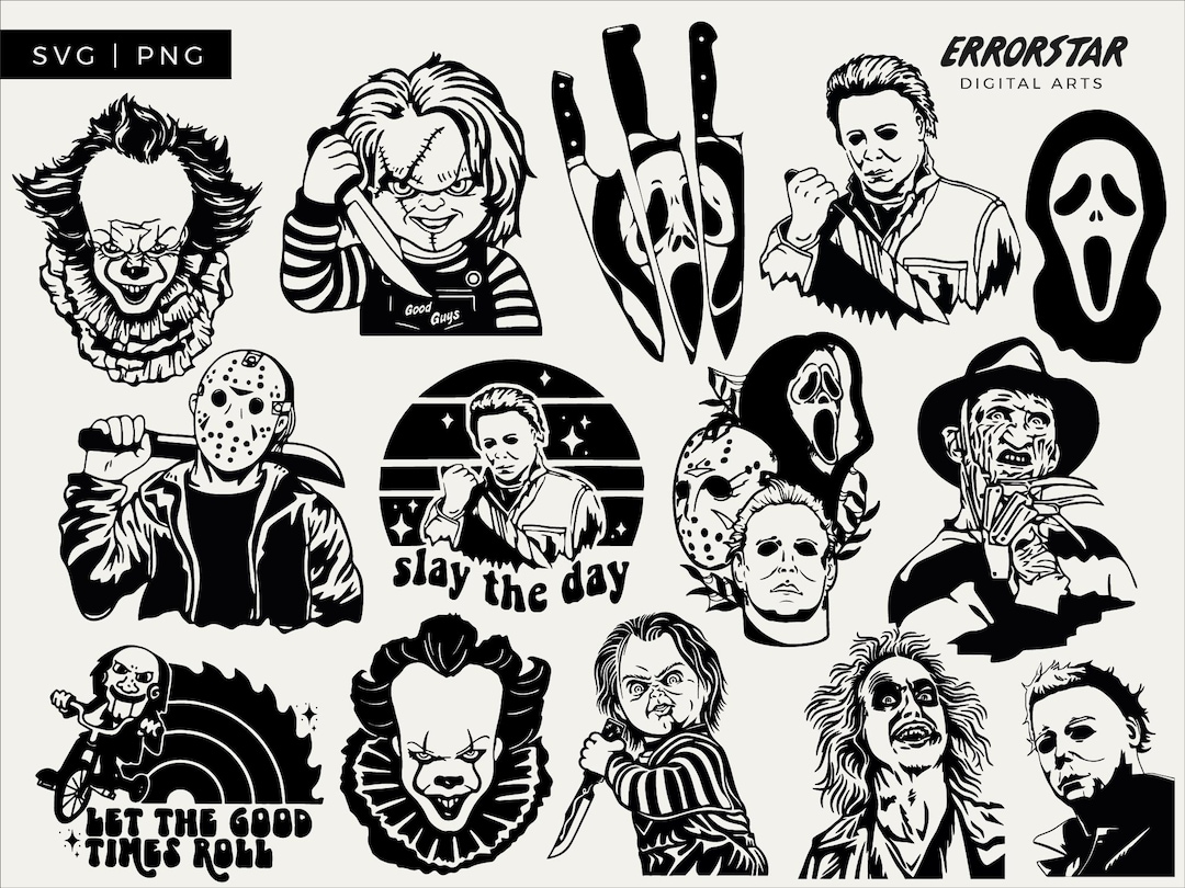 Horror Movie SVG Bundle | Halloween Characters, Cricut Cut Files - Etsy