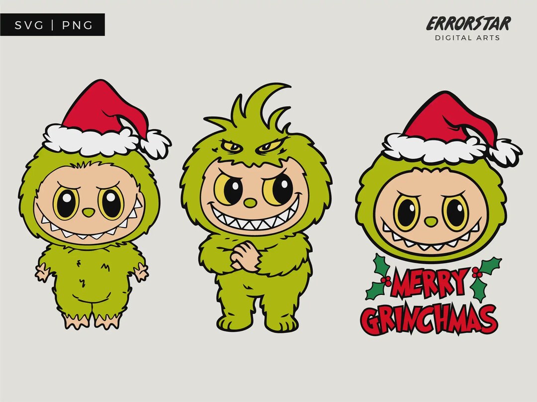 Labubu Grinch SVG Bundle | Frohe Grinchmas SVG für Cricut | Labubu ...