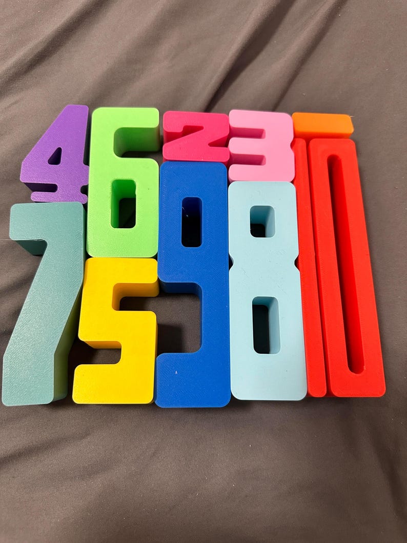 Stacking Number Blocks - Montessori Math Toy - 3d Printed - Etsy