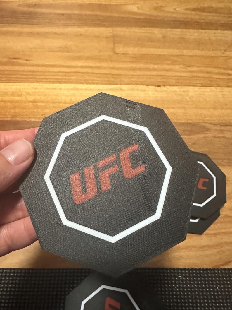 UFC Drink Coaster Set or Snack Storage | MMA Fan Gift | Fight Night Bar ...