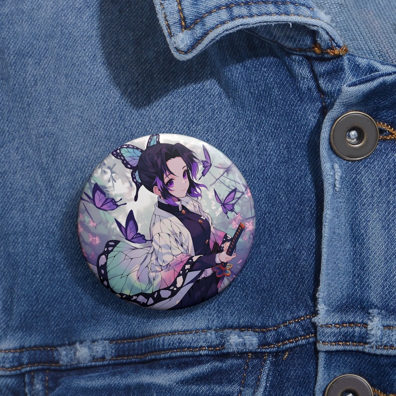 Shinobu Kocho Button Pin Anime Demon Slayer Insect Hashira Bookbag ...