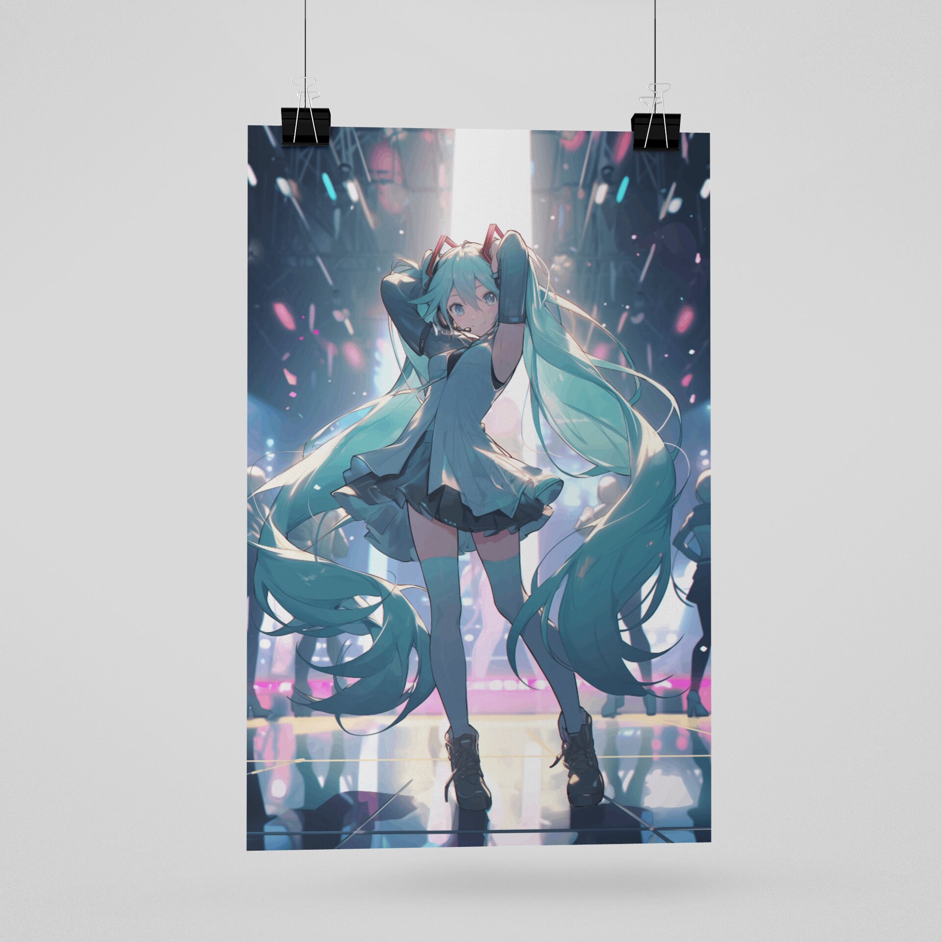Hatsune Miku Poster, Anime, Fanart, Photo Blur Shot, Dancing, Japanese ...