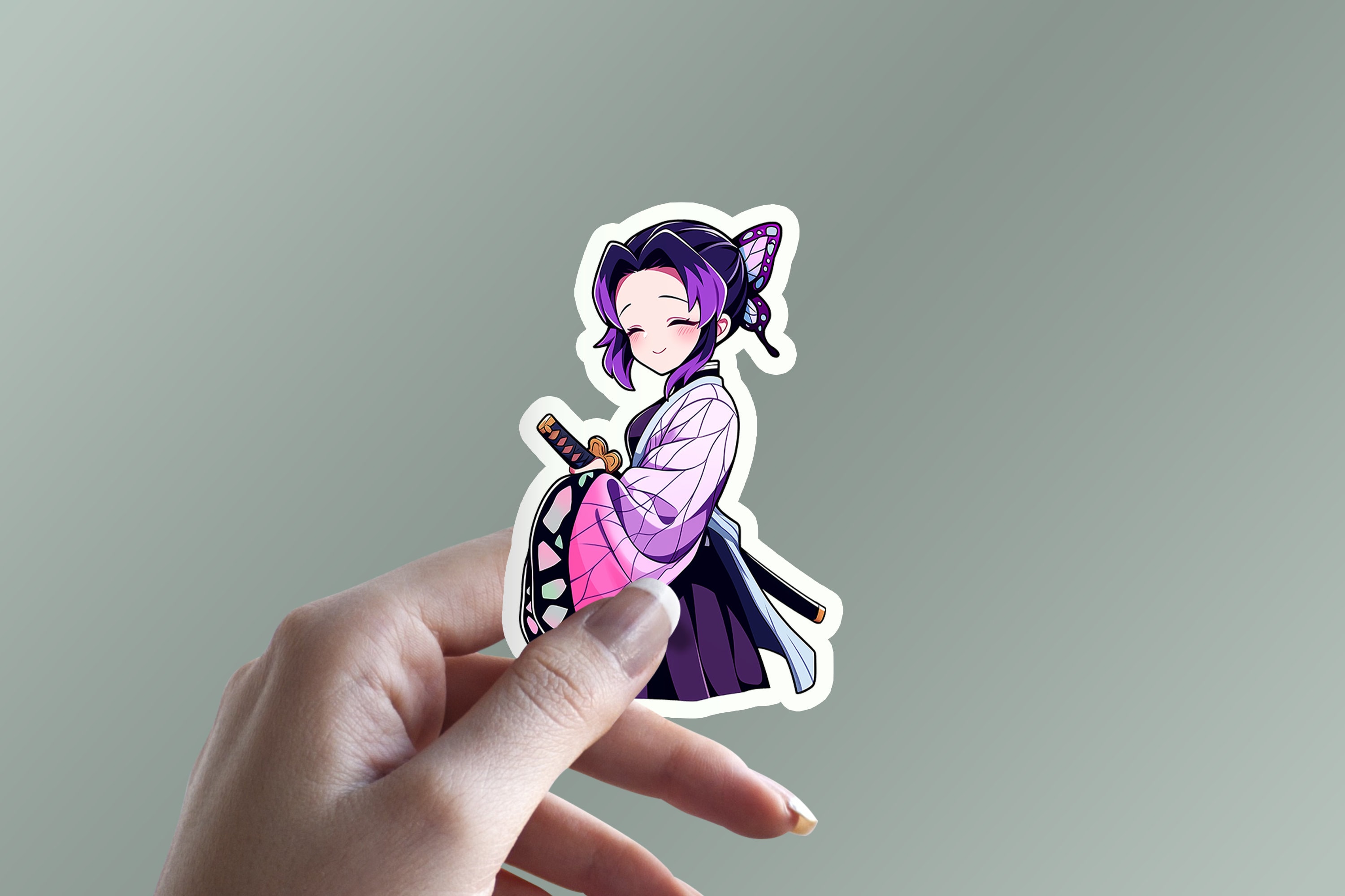Shinobu Kocho Sticker Anime Demon Slayer Insect Hashira Die Cut ...