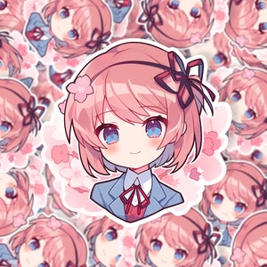 Sayori Flowers | Doki Doki Literature Club | Sakura Leaves | Die Cut ...