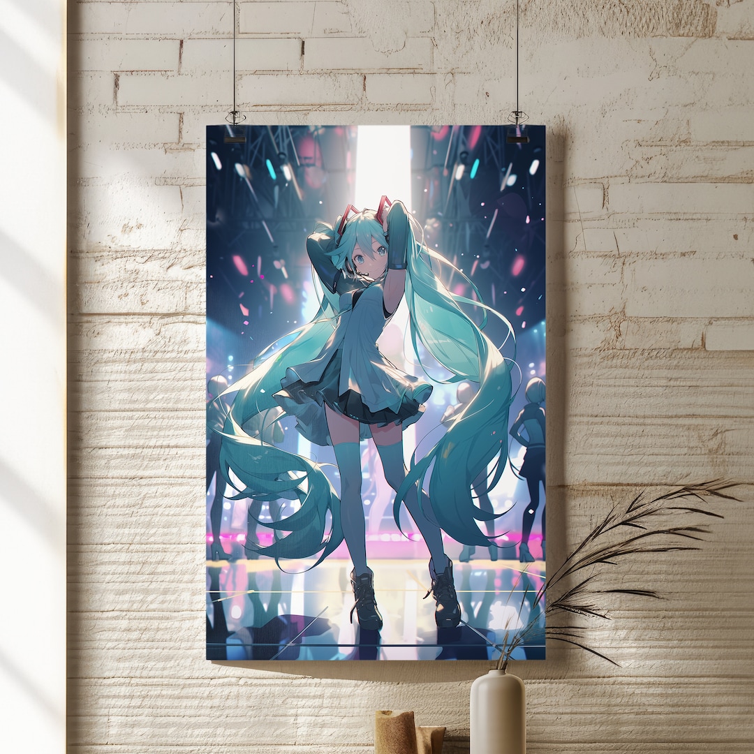 Hatsune Miku Poster, Anime, Fanart, Photo Blur Shot, Dancing, Japanese ...