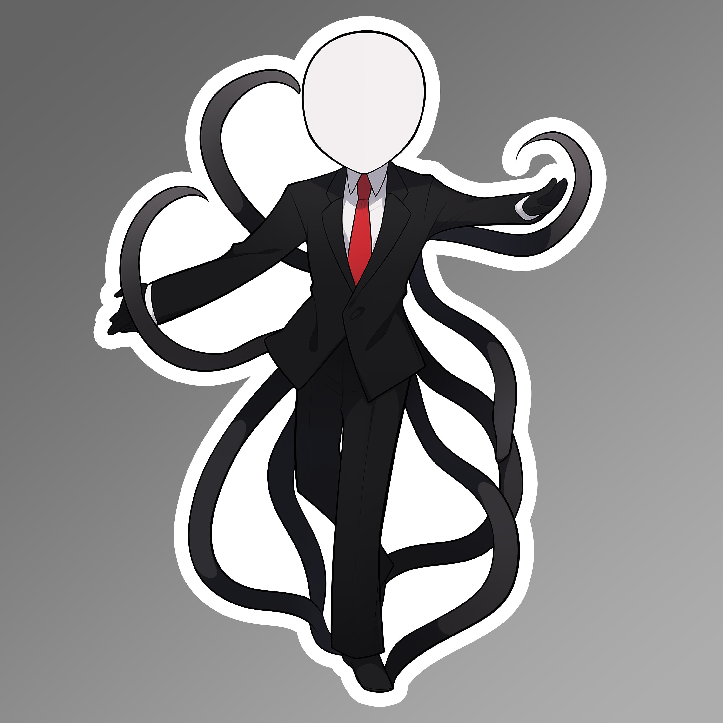 Slenderman Pose Sticker | Creepypasta | Water Resistant | Die Cut ...