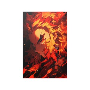 Kyojuro Rengoku Poster, Anime Demon Slayer Flame Hashira, Japanese ...