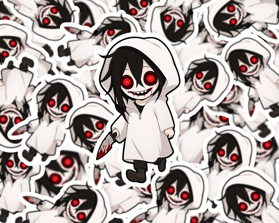 Jeff the Killer Sticker | Creepypasta | Weatherproof Glossy | Die Cut ...