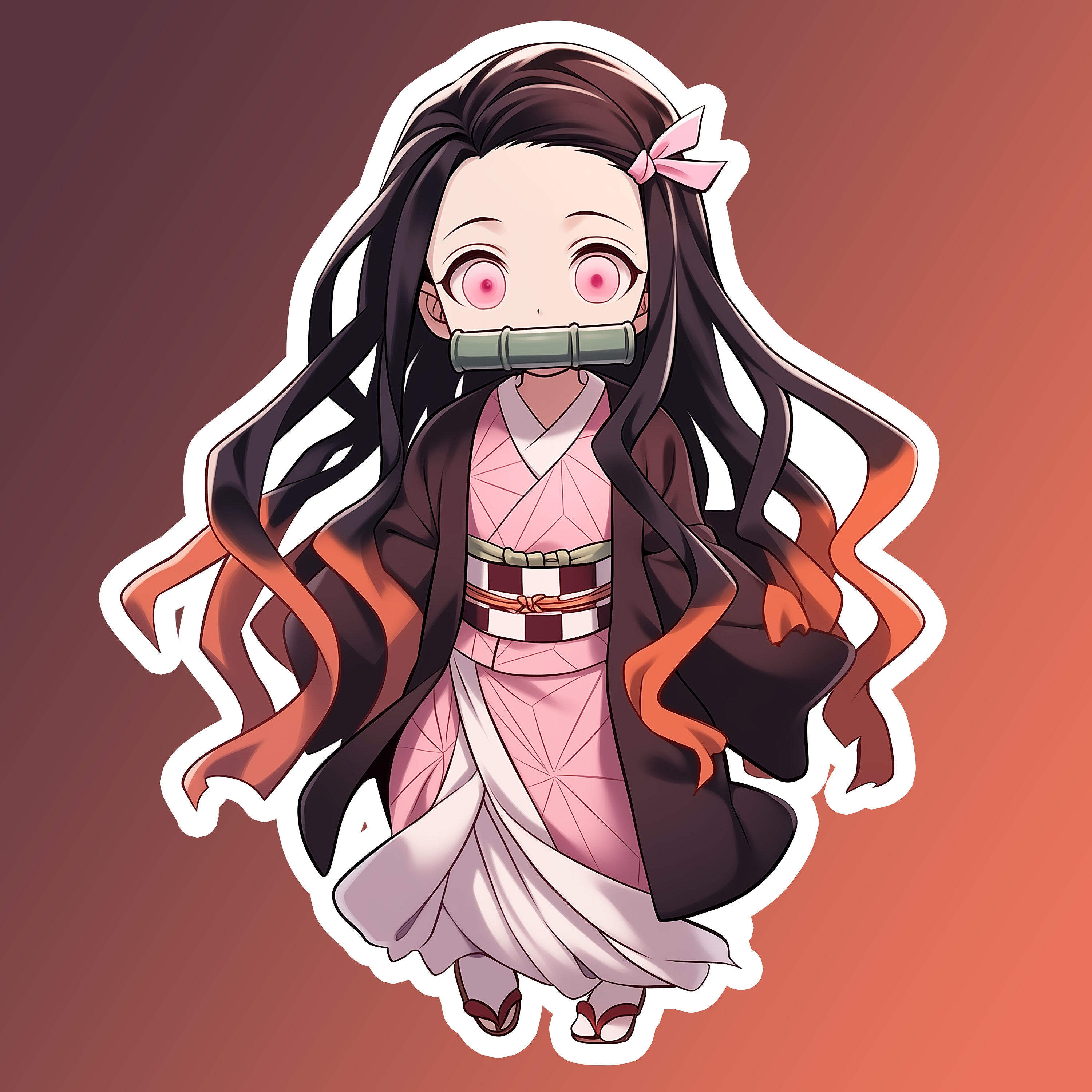 Nezuko Kamado Sticker Demon Slayer Anime Demon Girl Die Cut Easypeel ...