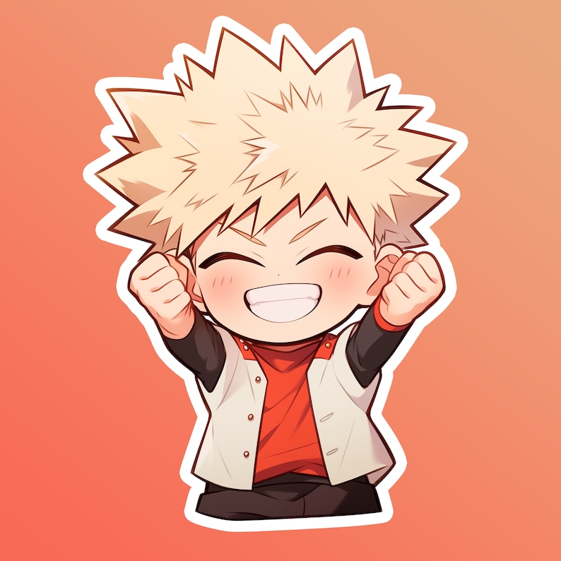 Bakugo Kid Sticker My Hero Academia Child Angry Version Anime Die Cut ...