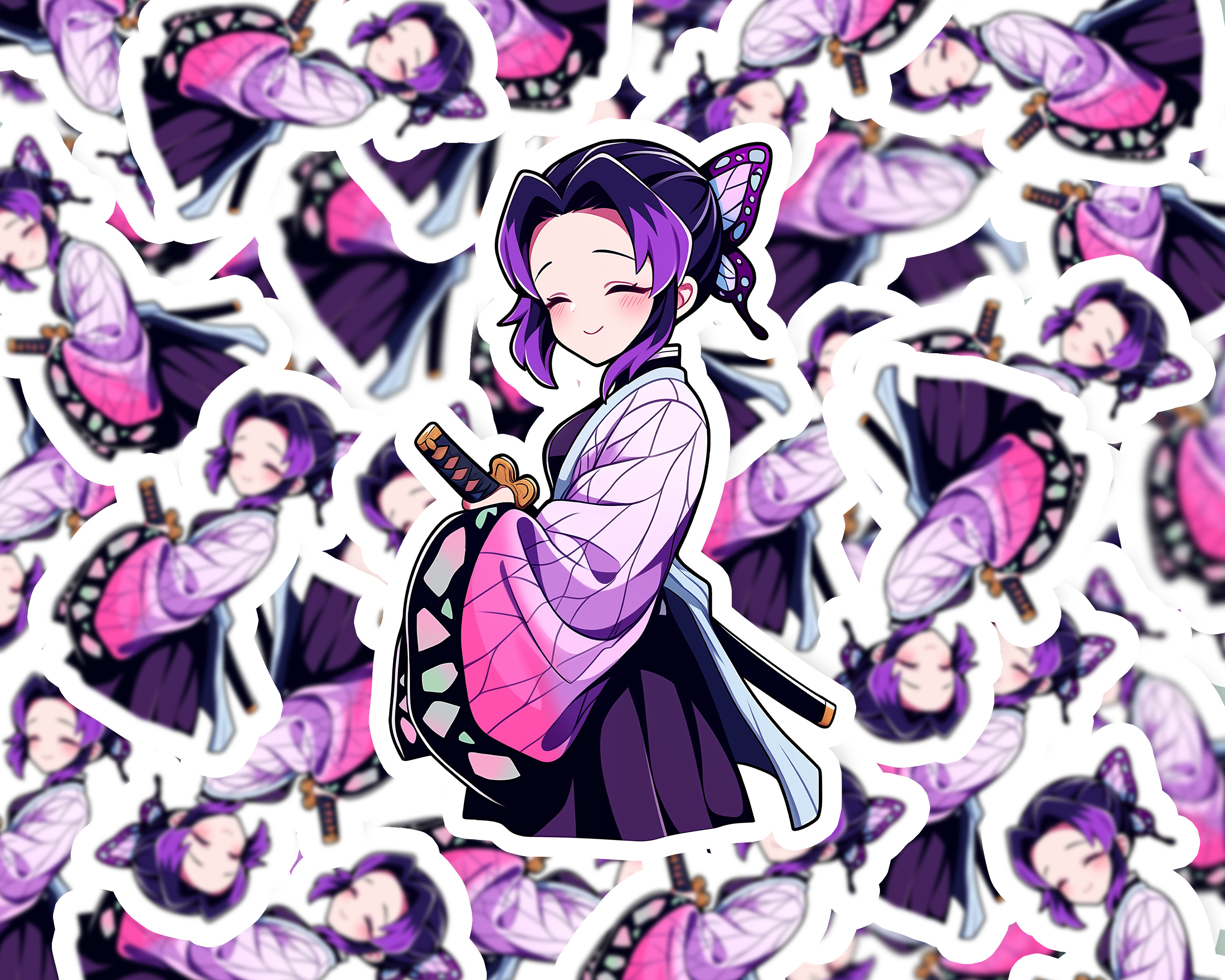 Shinobu Kocho Sticker Anime Demon Slayer Insect Hashira Die Cut ...