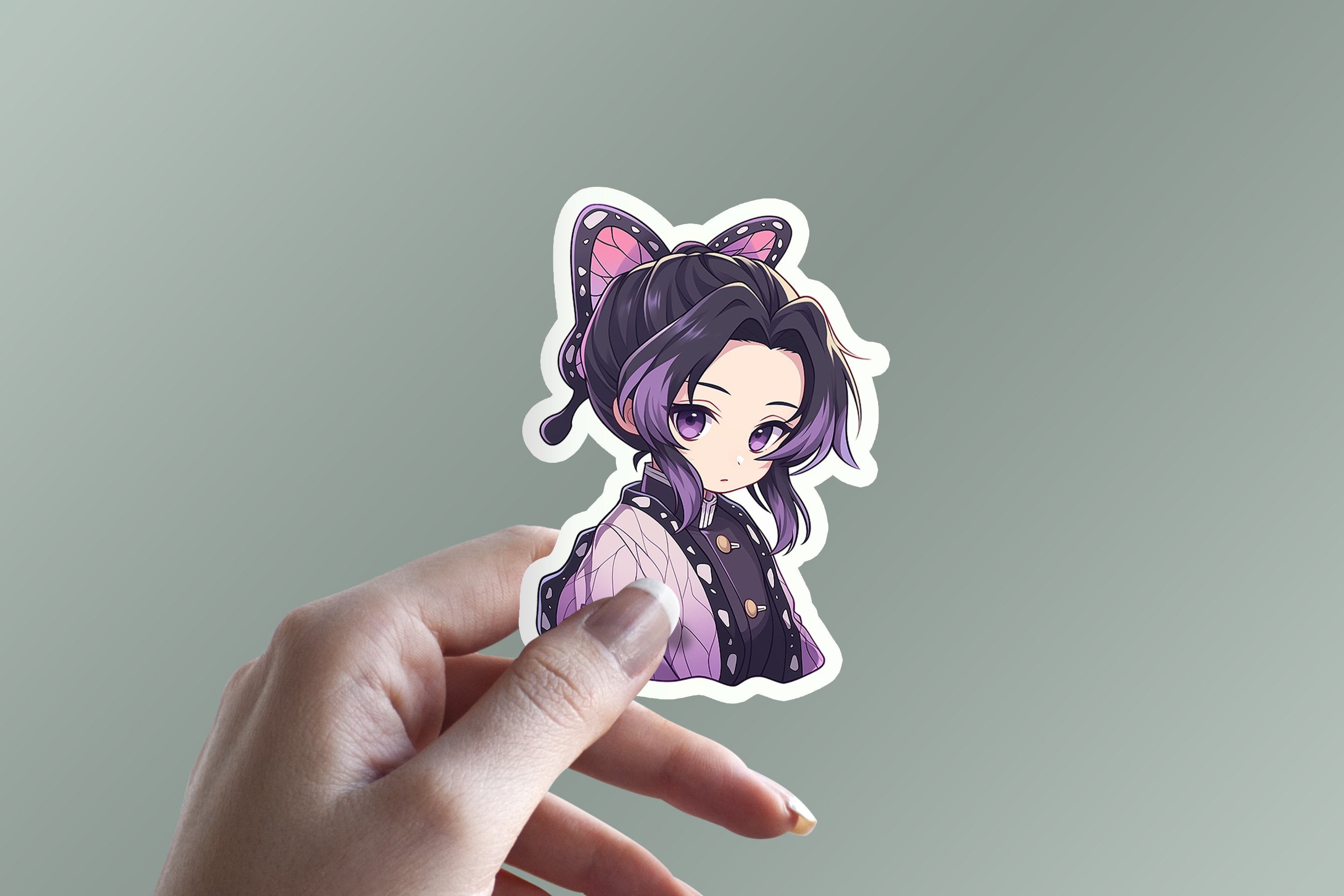 Shinobu Kocho Sticker Anime Demon Slayer Insect Hashira Cute Die Cut ...