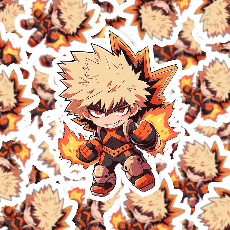 Bakugo Stickers Card - Etsy