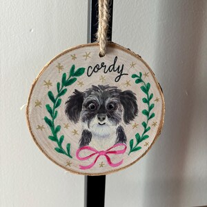Custom Hand Painted Pet Portait Wood Wall Hanging Ornament - Etsy