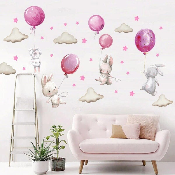 Bunny Wall Decal - Etsy