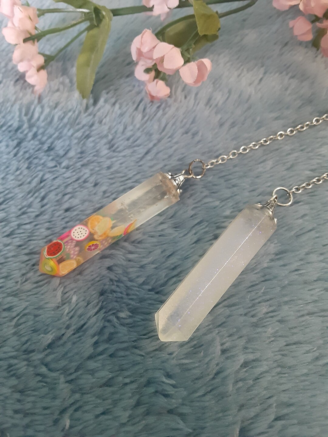 Resin Pendulum With Personalized Charm - Etsy