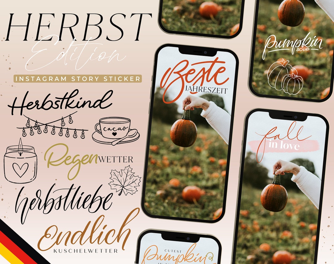 200+ AUTUMN Instagram Story Stickers I AUTUMN Insta Story Stickers - Etsy