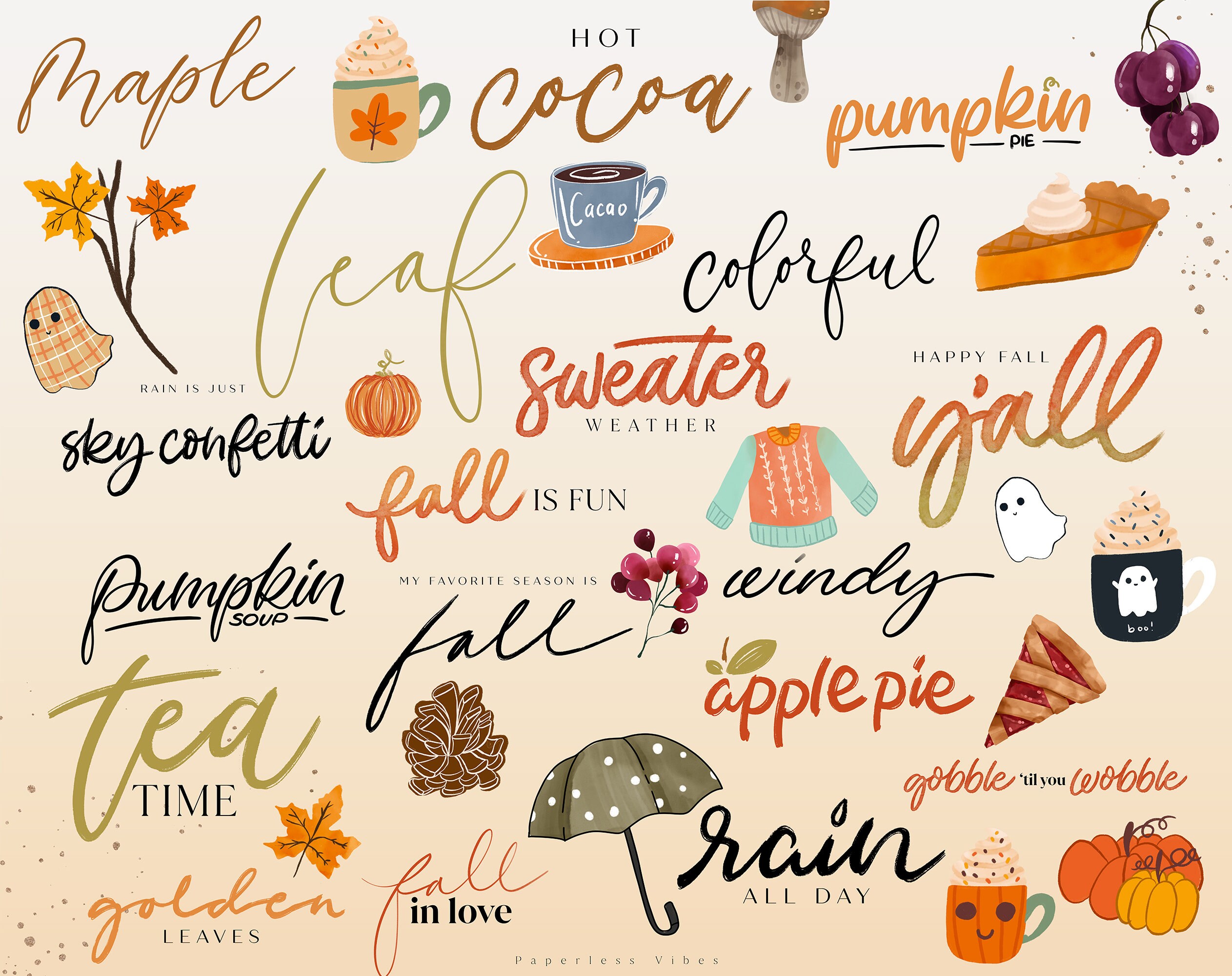 150+ AUTUMN Instagram Story Stickers I Autumn Insta Story Stickers - Etsy