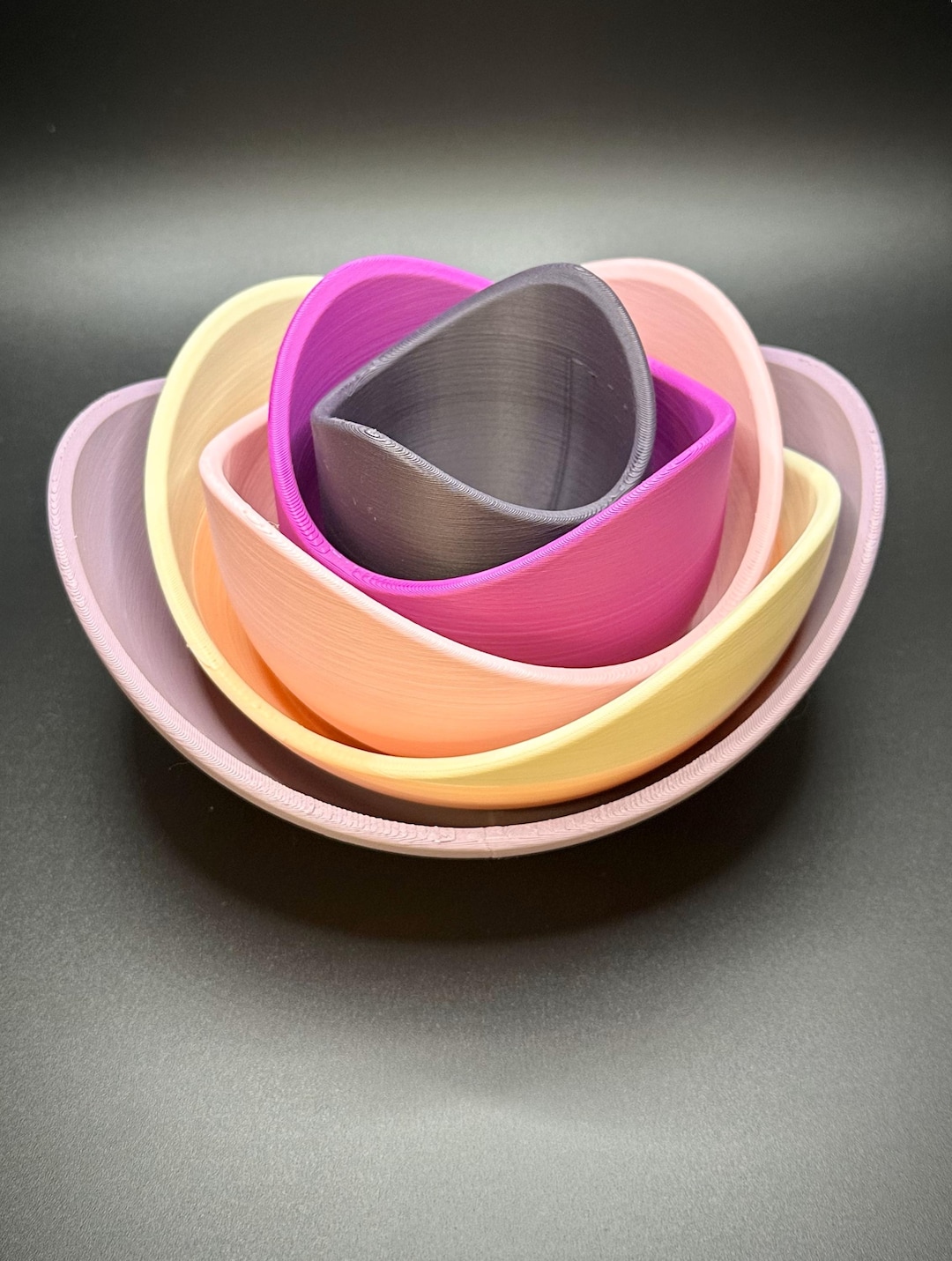 3D Printed Lotus Flower Bowl Set - Etsy