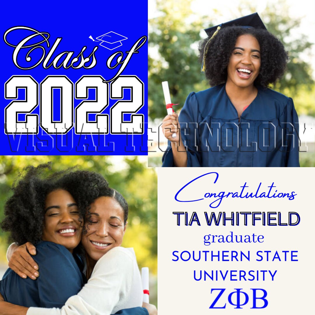 Zeta Phi Beta Graduate Template for Instagram or Facebook - Etsy