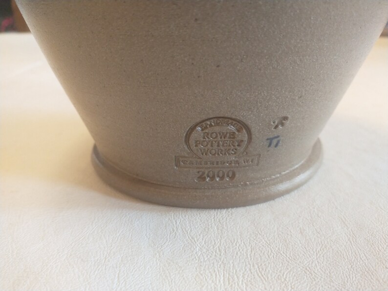 Vintage Rowe Pottery Stoneware Salt Glaze Very Large Pitcher With Star ...
