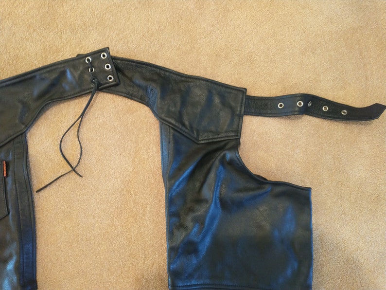Vintage Interstate Leather Leggings Black Leather Men's Size Large ...