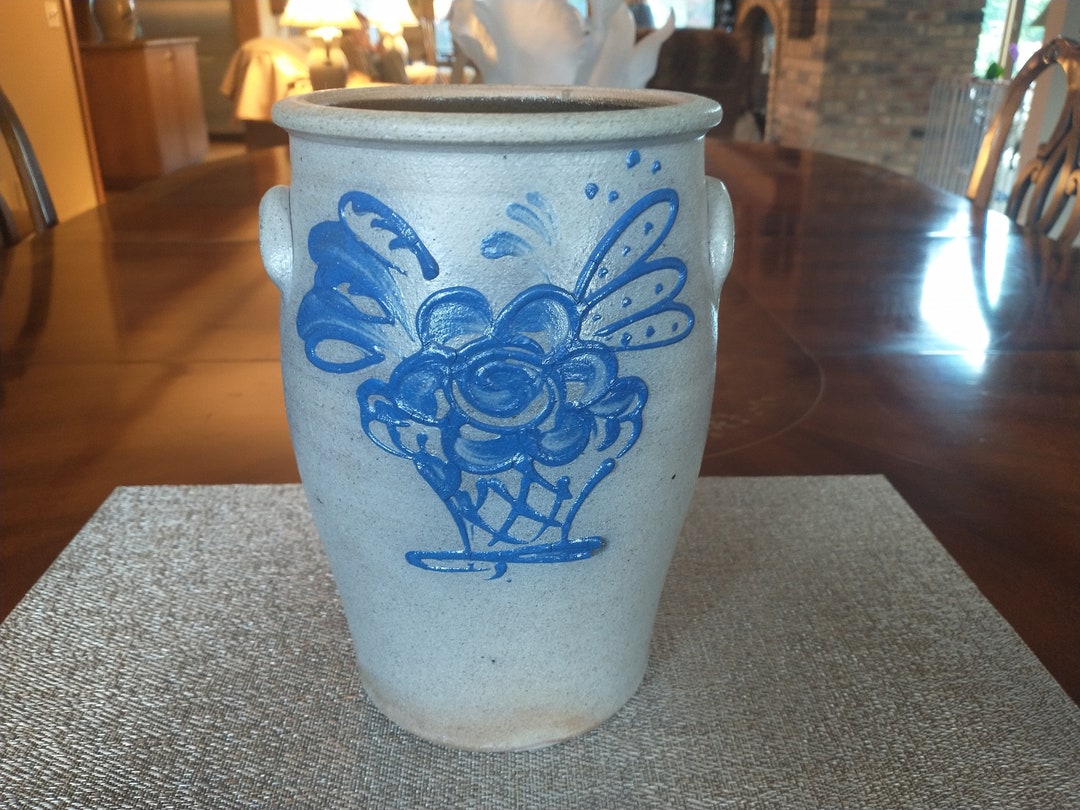 Vintage Ethan Allen Rowe Pottery Stoneware Salt Glaze Kitchen Utensil ...