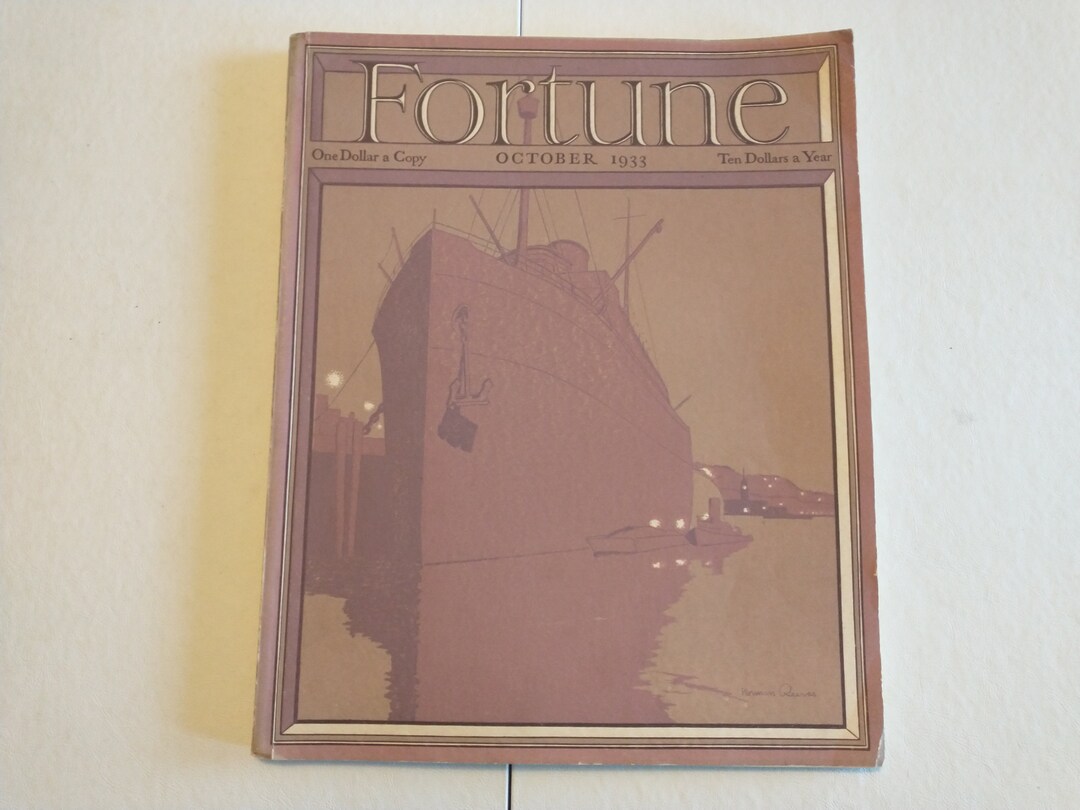 Vintage Fortune Magazine October 1933 - Etsy