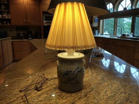 Vintage Rowe Pottery Stoneware Salt Glaze Lamp Leaping Rabbit - Etsy