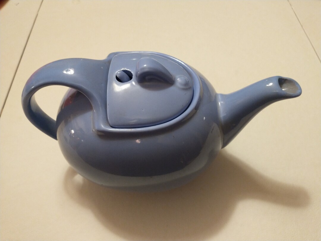 Vintage Hall China Blue Teapot With Hooked Lid Made in USA - Etsy