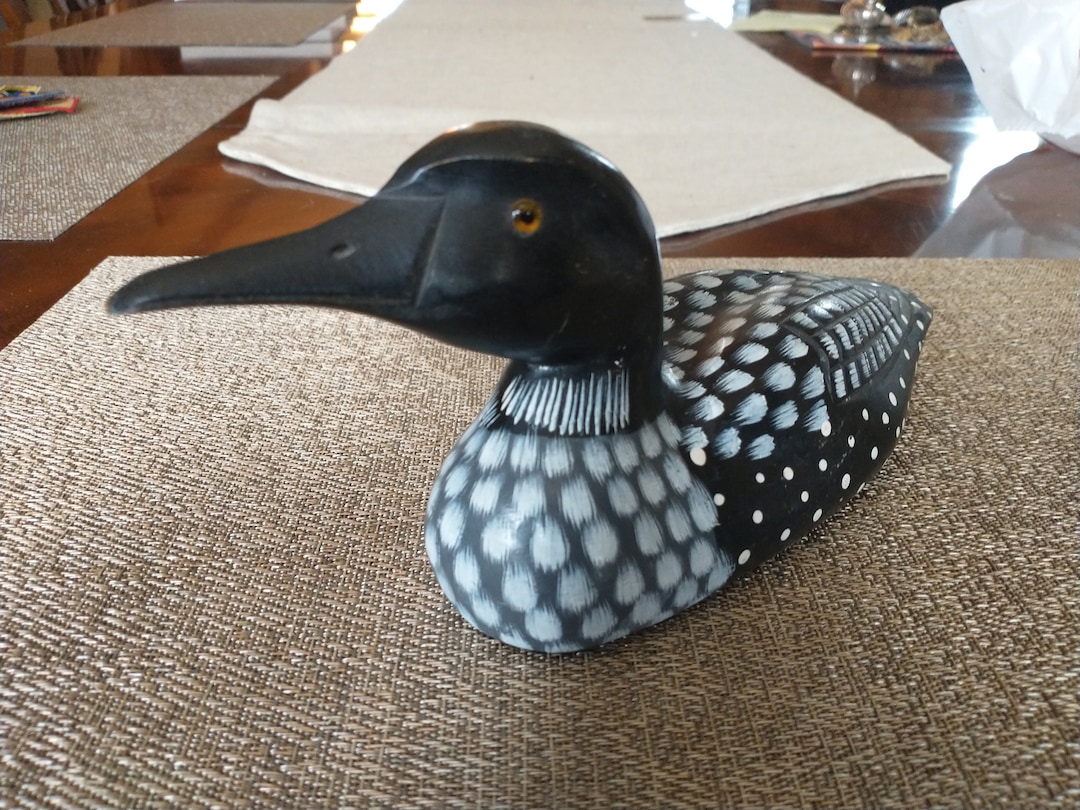 Vintage Loon Duck Decoy Folk Art Hand Painted Great Folk Art Look - Etsy