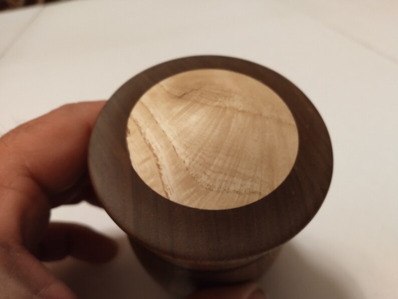 Vintage Don Isaacson Turned Wooden Box With Figured Wood Inlay - Etsy