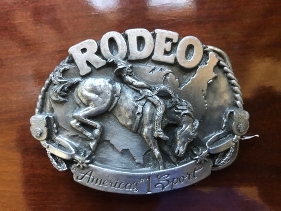 Vintage Rodeo America's Sport Belt Buckle 1983 | Etsy
